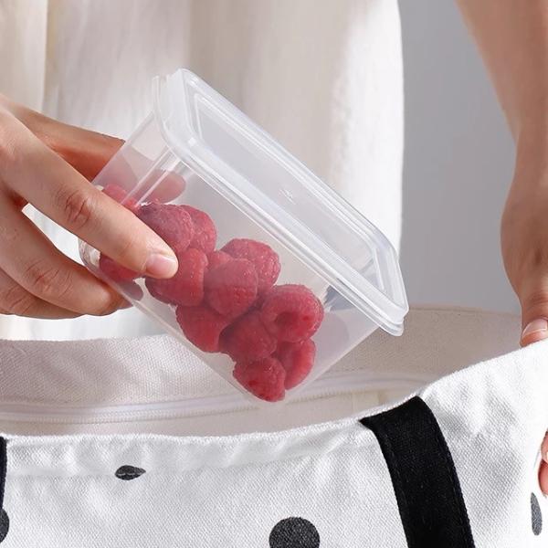 Quality Fresh Fruit Snacks Storage 7.2*12.5*13.2cm Plastic Crisper for sale