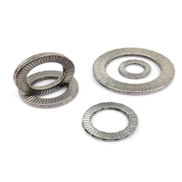 Quality M8 M10 SS316 316L A2 70 Stainless Steel Plain  Double Fold Self Locking Washer DIN 25201 for sale