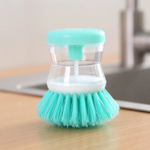 Quality Tpr Soap Dispensing Cleaning Brush Automatic Adding Press Button for sale