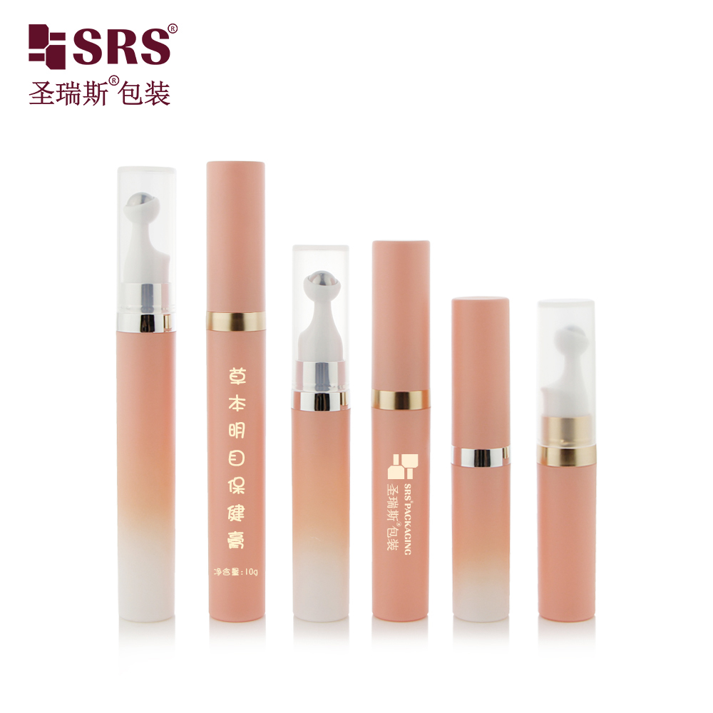 Quality A0035 7.5ml 10ml 15ml Empty Snap On Design Airless Roll On Bottle For Eye Serum for sale
