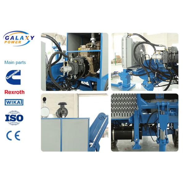 Quality 600mm Bull Wheel Hydraulic Pulling Machine , 150KN Cable Pulling Equipment for sale
