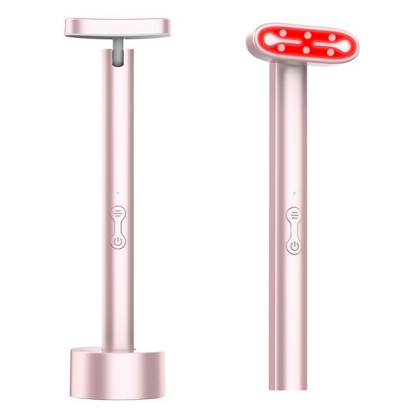 Quality 7 Color Nano Red Light Electric Eye Beauty Device EMS Portable Vibrating Eye Wand Massager for sale