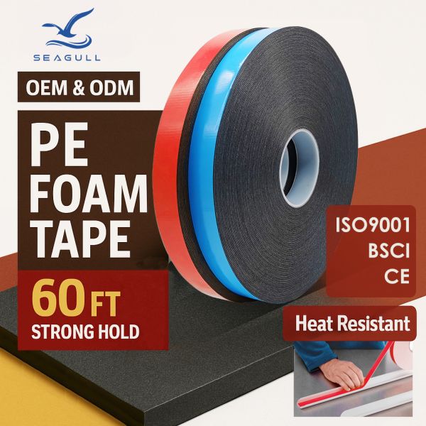 Quality High Density Double Sided Adhesive PE Foam Tape For Construction Decoration Mounting for sale