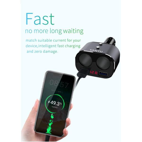 Quality YANTU L01 Fast Car Charger for Phone iPhone and Mobile USB Connection Type-C for sale