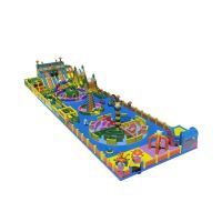Quality Inflatable Large Theme Park With Maze Obstacles Big Slides Ball Pool for sale