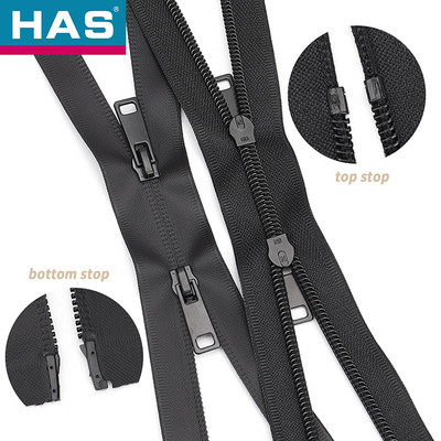 Quality #8 #10 Black Nylon Waterproof Zipper Water Resistant Zipper For Waterproof Clothing for sale