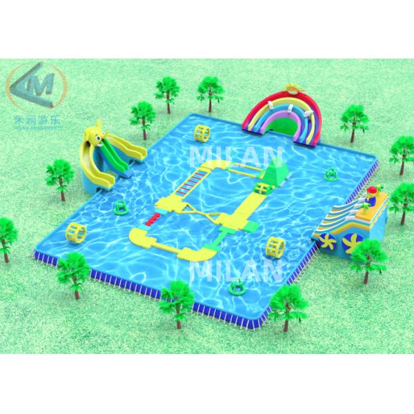 Quality Durable PVC Inflatable Park Colorful Design 45x30m Wear Resistant For Outdoor Use for sale