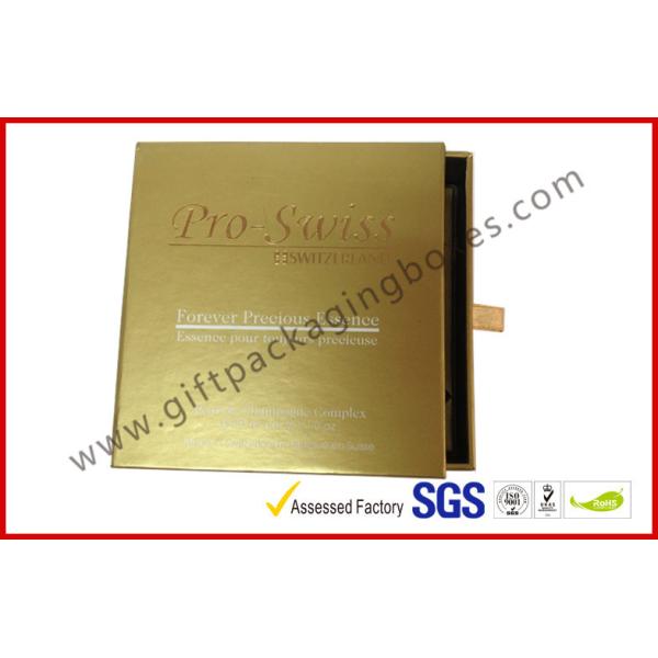 Quality Golden USB Drawer Luxury Gift Boxes With Foil And Embossed Logo for sale