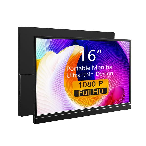 Quality Multiple Language 9mm Thickness Weight 705g 16 Inch Portable Monitor for sale