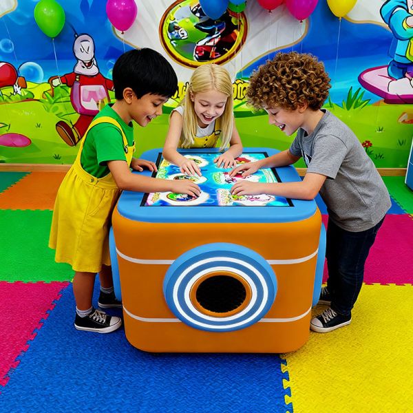 Quality Children's Interactive Touch Game Table with Multi-touch Screen and Educational Animation Display for Indoor and Outdoor Use for sale