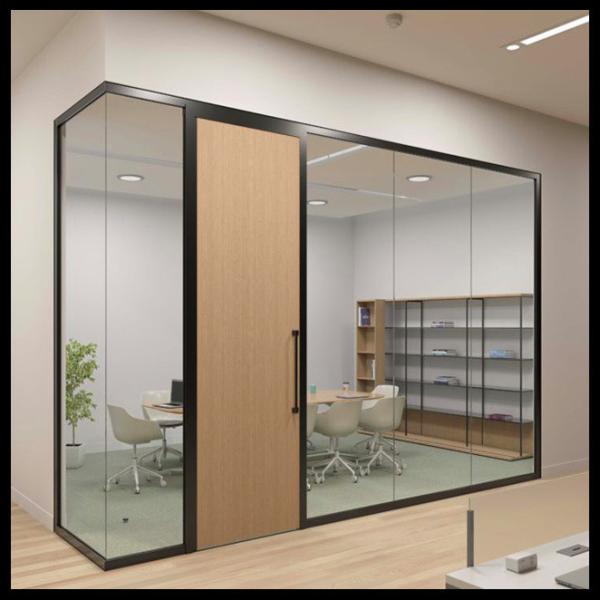 Quality Demountable Clear Glazed Glass Partition Wall For Office 12mm for sale