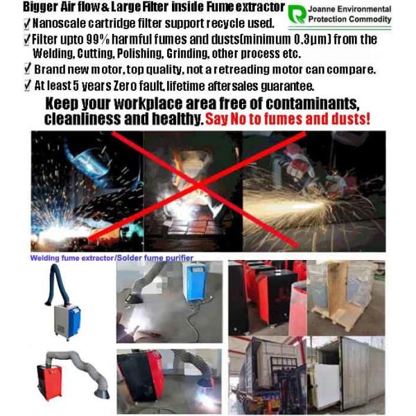 Quality Mobile Welding Fume Extractor With Self-Cleaning System Air Flow 2500m3/H for sale