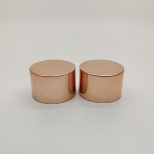 Quality Anodized Aluminum Double Wall Cap , Rose Golden 24 410 Bottle Cap for sale
