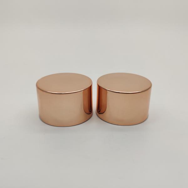 Quality Anodized Aluminum Double Wall Cap , Rose Golden 24 410 Bottle Cap for sale