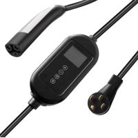 Quality RDC Hot Sales IP67 3.5KW 7KW Black Fast Portable EV Charger For Tesla EV Car for sale