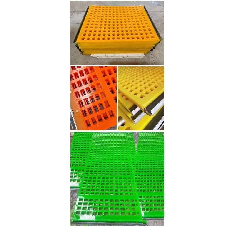 Wear-resistant polyurethane dewatering screen panel installation