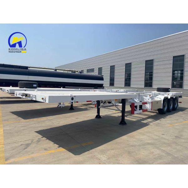 Quality 3 Axles Tri-Axles Container Skeleton Trailer Air Suspension for Container Transporter for sale