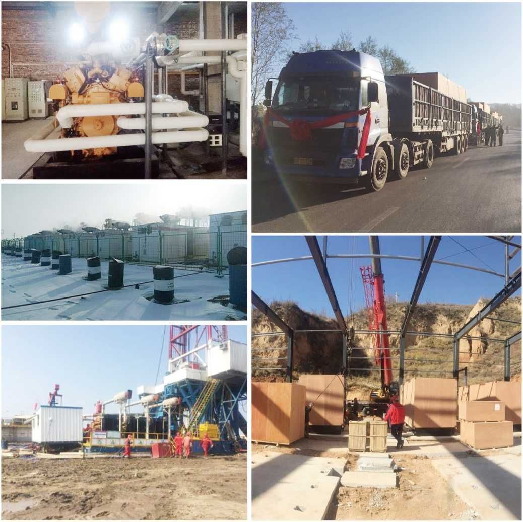 Jichai 500kw Gas Generator G12V190zldt 1512t Model
