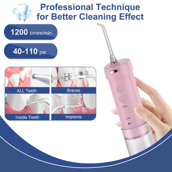 Quality OEM Dentist Recommended Water Flosser 5 Modes Cordless ABS Material for sale