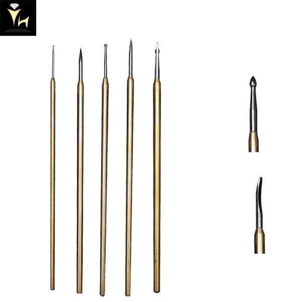 Quality 260mm Shank Sharp Nose Steel Burnisher Tools for sale