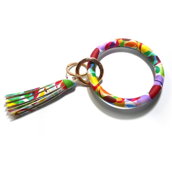 Quality Multicolor Bangle Wrist Key Ring Bracelet for sale