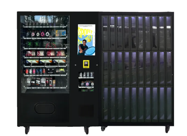 Quality 2 in 1 Smart Locker Rackets Vending Machine with Card Reader Suitable for Gyms for sale
