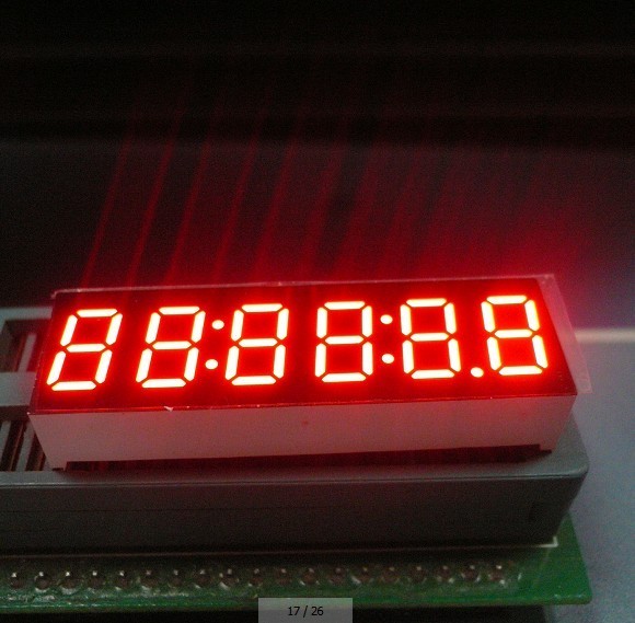 Quality 6 Digit 7 Segment LED Display , Ultra Bright White LED Clock Diplay 0.36 Inch for sale