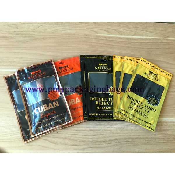 Quality Gravure Printing Custom LDPE Cigar Humidor Bags for sale