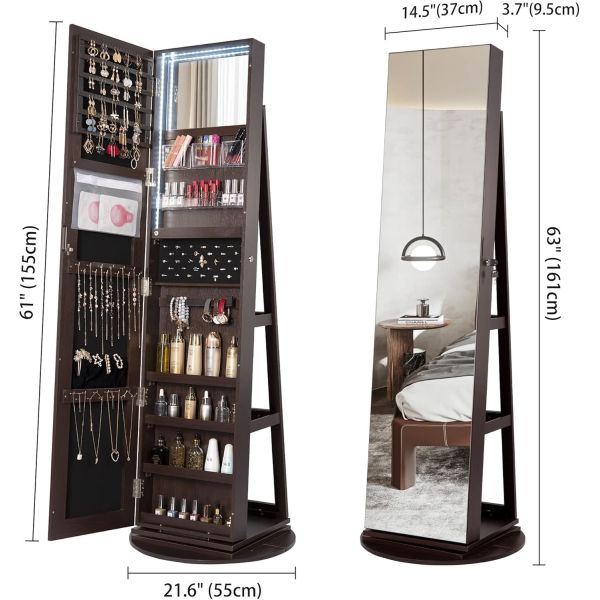Quality Frameless Full Length Mirror Cabinet Rectangle Wood Mirror Cabinet Customized for sale