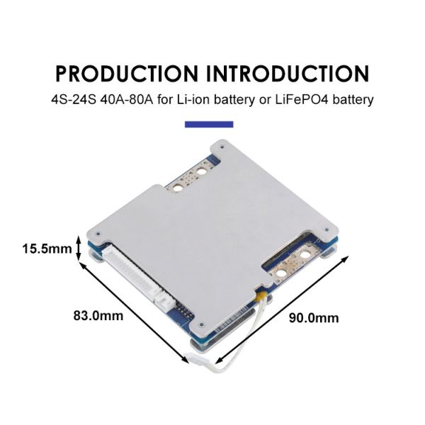 Quality LiFepo4 BMS PCM Battery Protection Board Smart 19s 60V 40A With Balance for sale