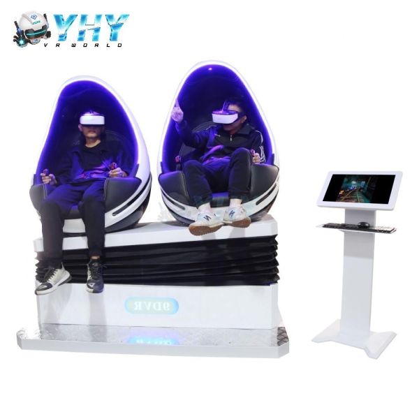 Quality VR Double Egg Chair Virtual Reality Machine 2 Seats VR Cinema 9D Simulator Amusement Park for sale