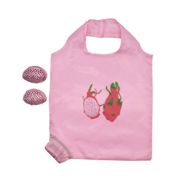Quality Cartoon Fruit Polyester Foldable Reusable Grocery Bags Eco friendly for sale