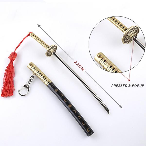 Quality Touken Ranbu Mikazuki Munechika Anime Sword Keychains Mini Katana for sale