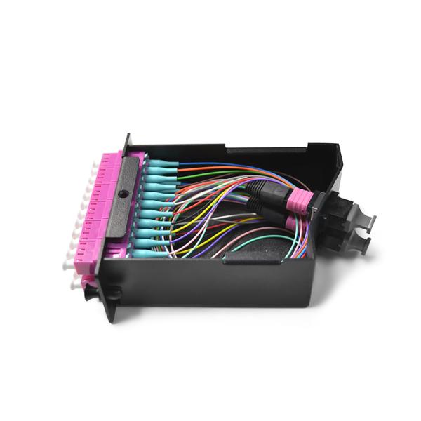 Quality FOC OM3 MTP MPO LC 12 Fiber Optic Cassette Module for sale