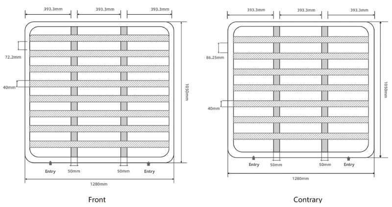 Double Deck Steel Pallets For Warehouse Storage(round corners )