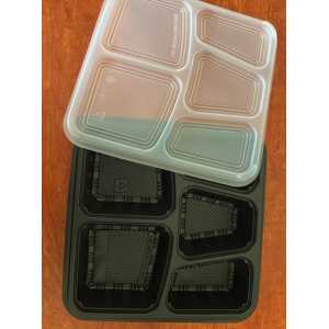 Quality PP food boxes, 5-grid PP disposable food boxes, 5-grid PP food boxes, 5-grid for sale