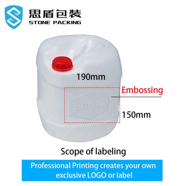 Quality Chemical Liquid UFU 5 Gallon Plastic HDPE Container White Yellow for sale