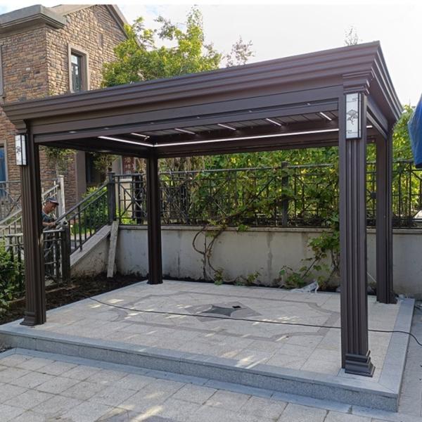 Quality Weatherproof Aluminum Louvered Pergola Modern Style Louvered Pergola for sale