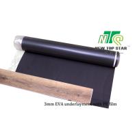 Quality 100kg/m3 EVA Foam Underlayment 200sqft , Black Noise Reducing Underlay For Laminate for sale