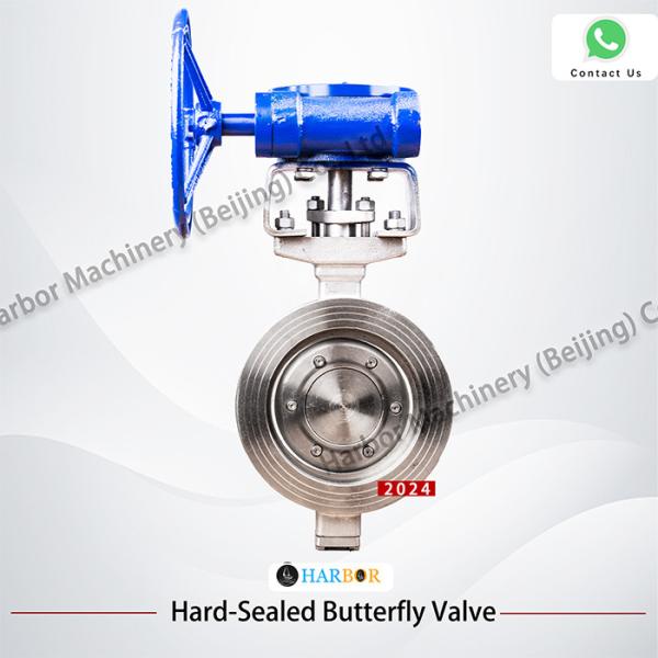 Quality Cast Steel Triple Eccentric Manual Worm Gear Wafer Butterfly Valve D373H-16C in for sale