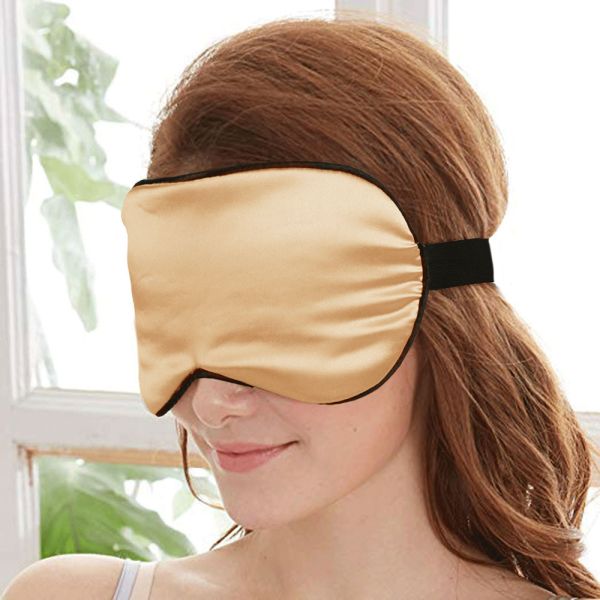 Quality Woven 22mm Mulberry Silk Sleep Mask For Airplane Plain Dyed for sale