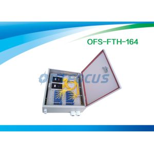 Quality Wall Mounted Cabinet Single Fiber Optic Termination Box 24 Splice Tray for sale