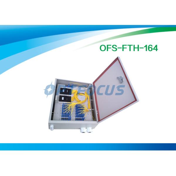 Quality Wall Mounted Cabinet Single Fiber Optic Termination Box 24 Splice Tray for sale
