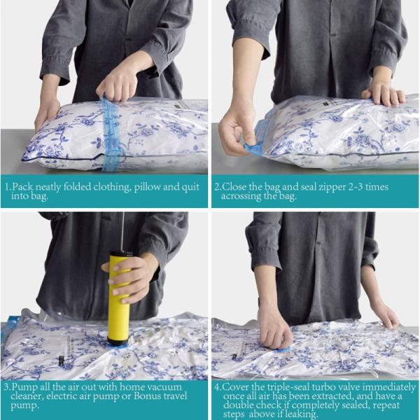 Quality 60x80cm 70 To 100 Microns Vacuum Suction Storage Bags for sale