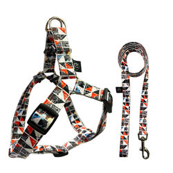 Quality No Pull Dog Harness Set Adjustable Designer Dog Harness Leash Set for sale