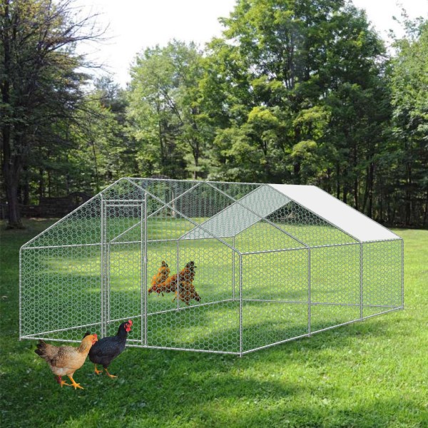 Quality 3x6x2m Chicken Run Kennel Walk Cage Poultry Pet Coop for Dog Rabbit Hen House Pen Metal Chicken Coop for sale