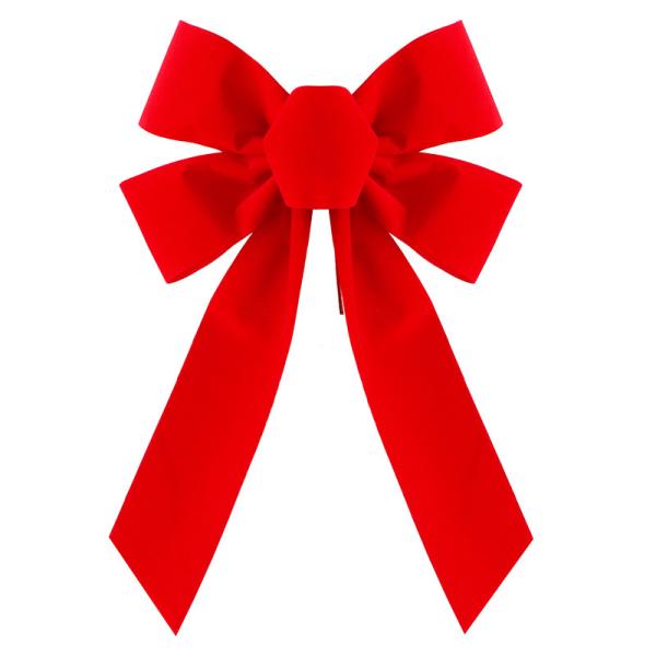 Quality Customized Red Velvet Light Ribbon Bows for Birthday and Party Decorations for sale