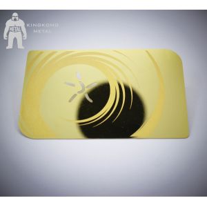 Quality Waterproof Gold Metal Business Cards , Bronze Plating Metallic Gold Card for sale