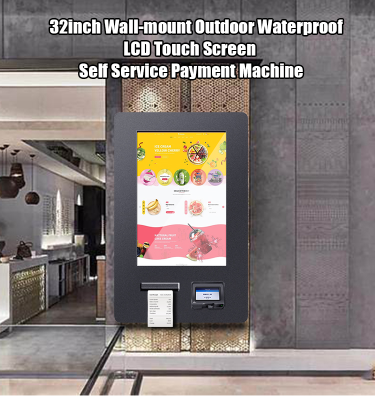 Capacitive Touch Screen Self Service Bill Payment Machine 32 Inch IP65 ...