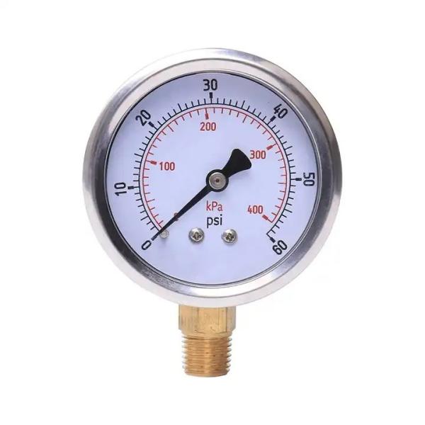 Quality Swimming Pool Differential Pressure Gauge Y60 Series M14*1.5 Connection for sale